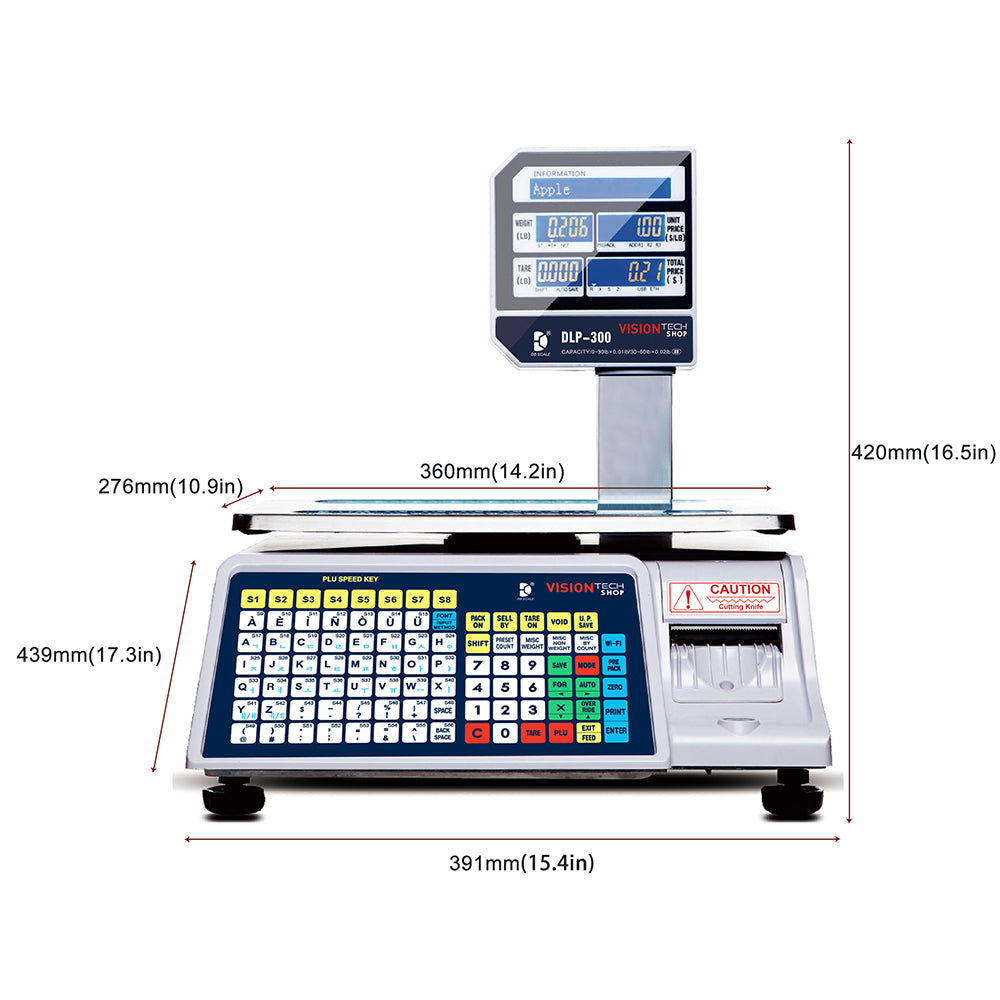 DLP-300 Label Printing Scale – VisionTechShop